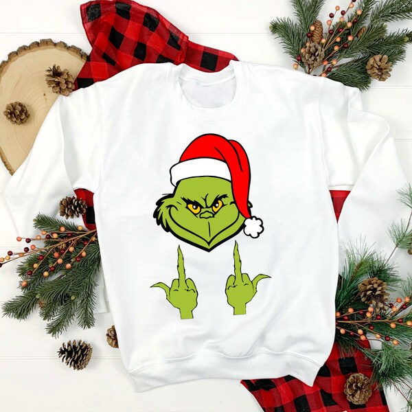 Grinch Flipping off Svg - Etsy Canada