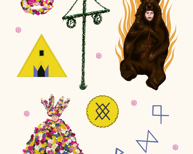 Midsommar Digital Download, Print, Art, Illustration - Etsy