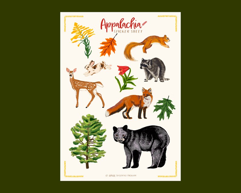 Appalachia Sticker Sheet Vinyl Weatherproof Indoor or - Etsy