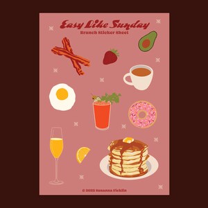 Brunch Sticker Sheet, Vinyl, Weatherproof, Indoor or Outdoor - Etsy