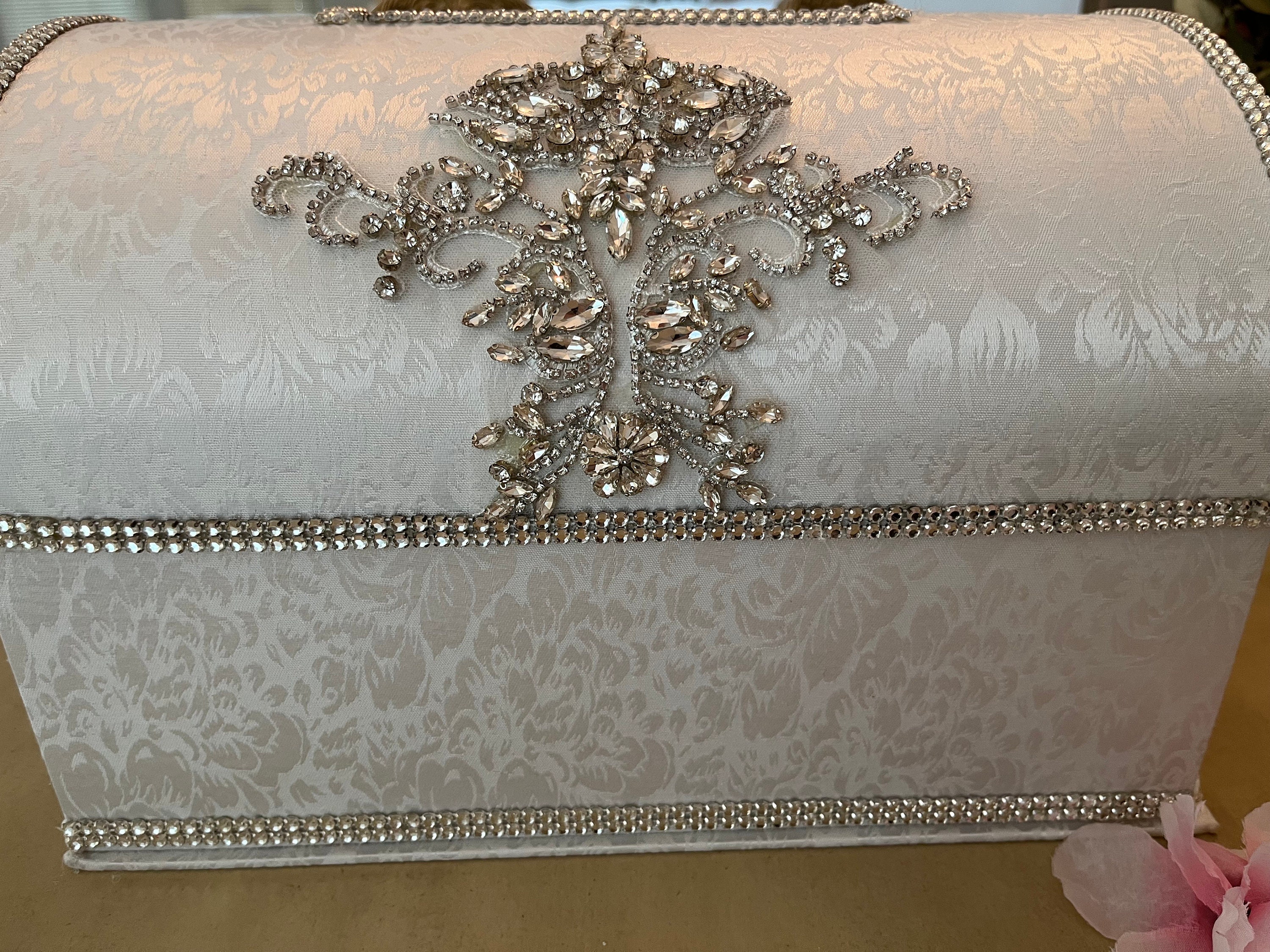 Exquisite Wedding Money/card Box With Swavorski Crystals, Rhinestones ...