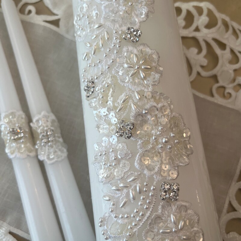 Rhinestone Candle - Etsy