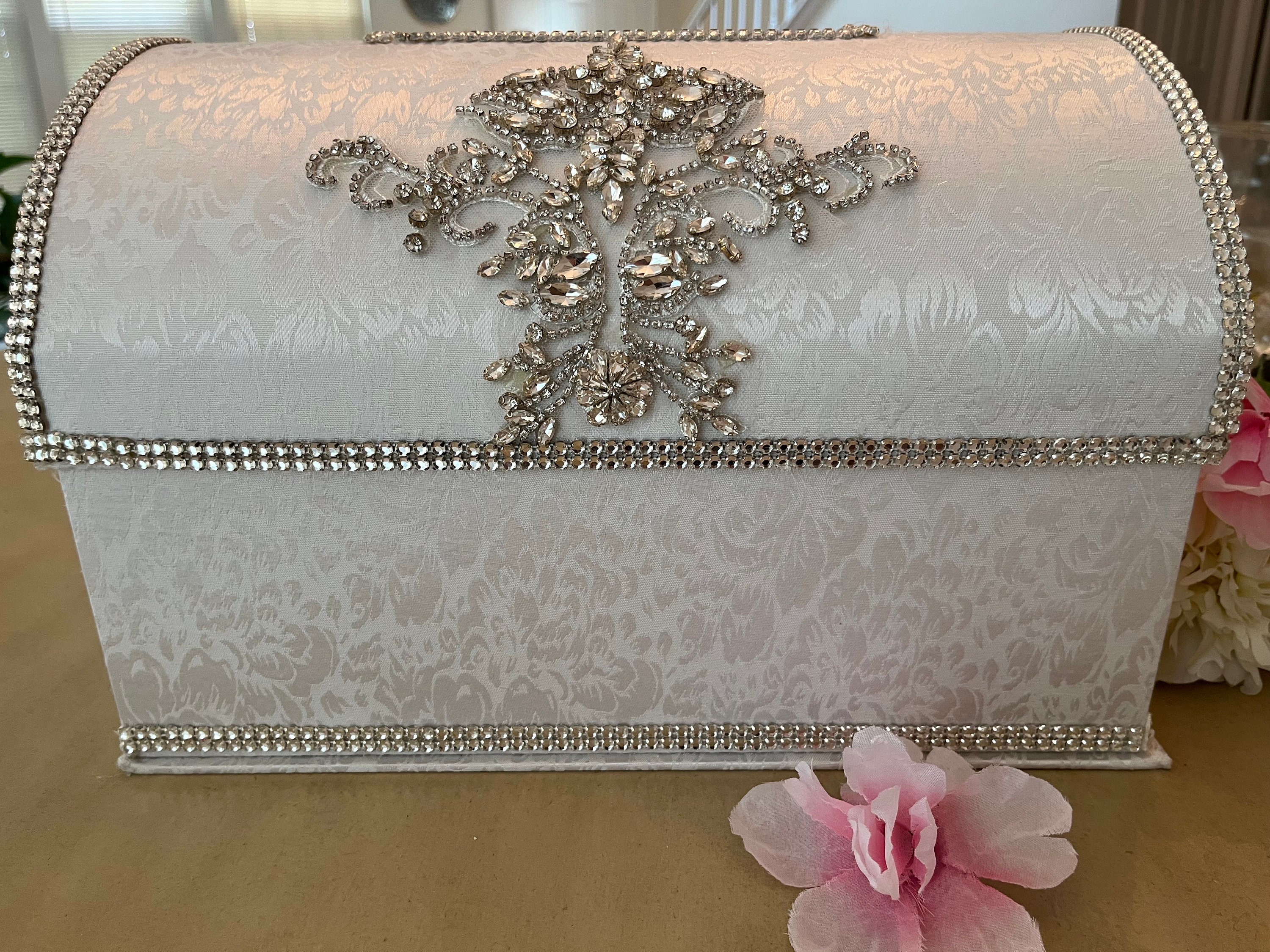 Exquisite Wedding Money/card Box With Swavorski Crystals, Rhinestones ...