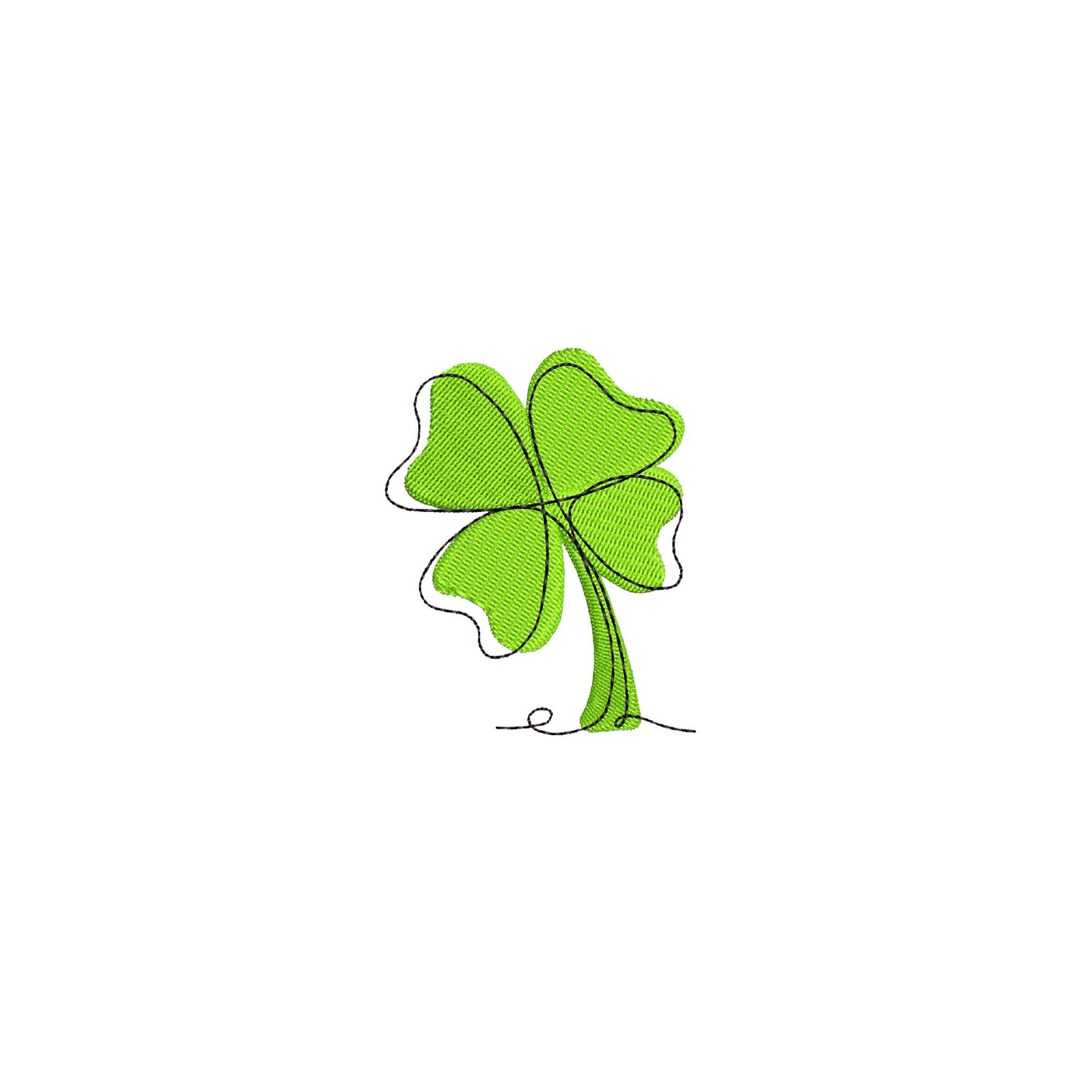 Four Leaf Clover Machine Embroidery Design, Small Shamrock Embroidery ...