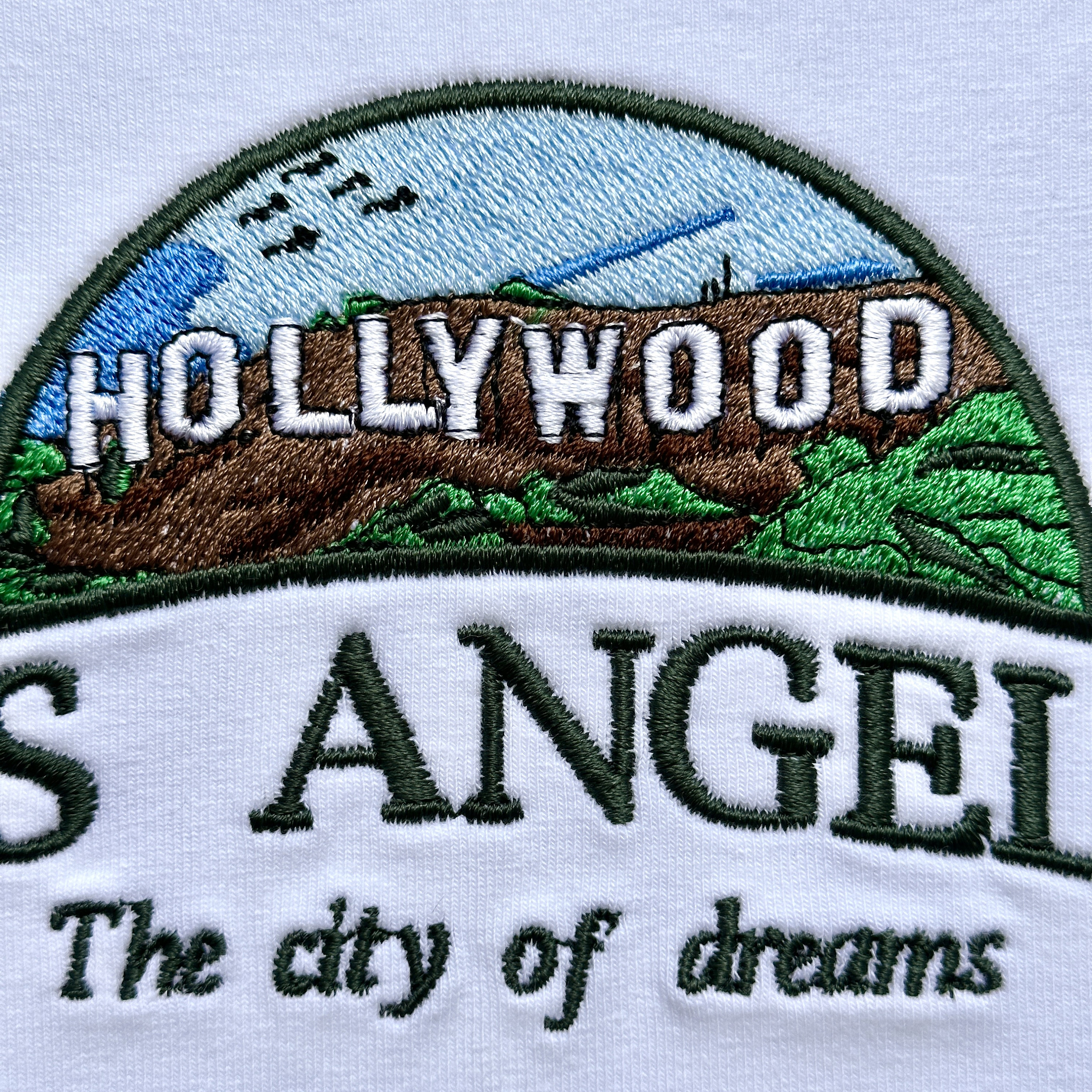 Los Angeles Embroidery Design: California Hollywood Pattern (digital ...