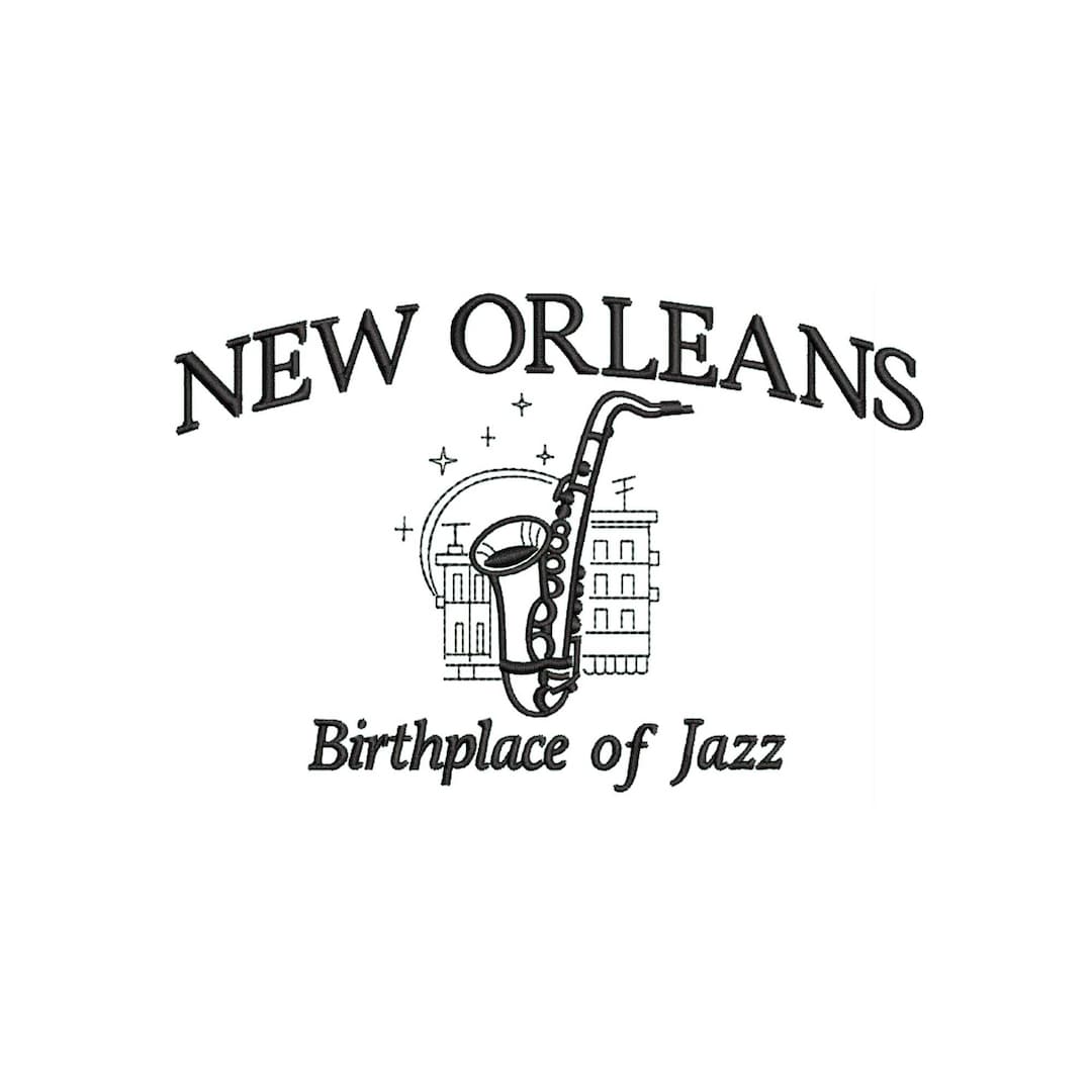New Orleans Embroidery Design, Jazz, Saxophone, Music, Embroidery Files ...