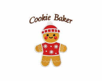 Gingerbread Man Embroidery Design 9 SIZES Gingerbread Person Embroidery ...