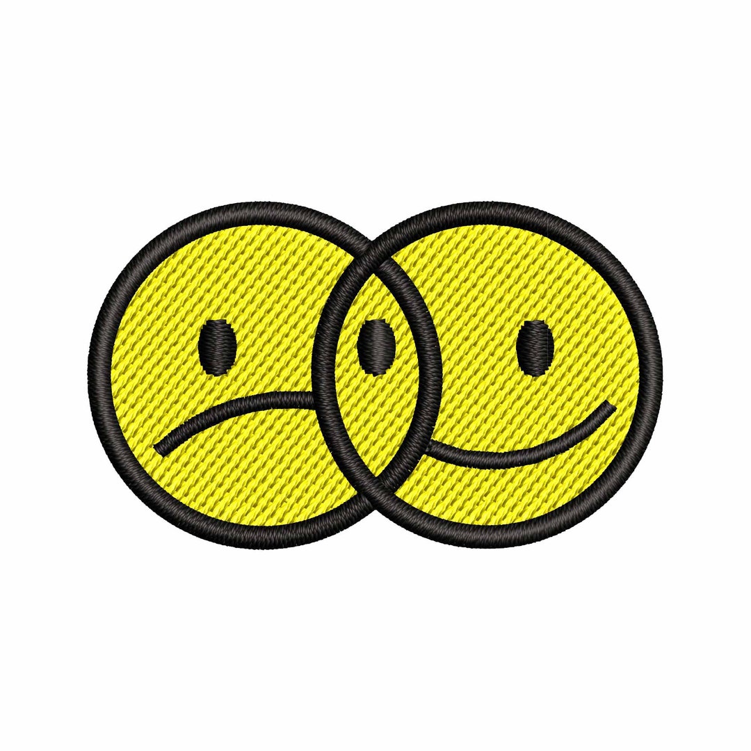 Mini Smiley Face Embroidery Design - Etsy