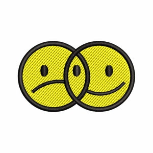 Mini Smiley Face Embroidery Design - Etsy