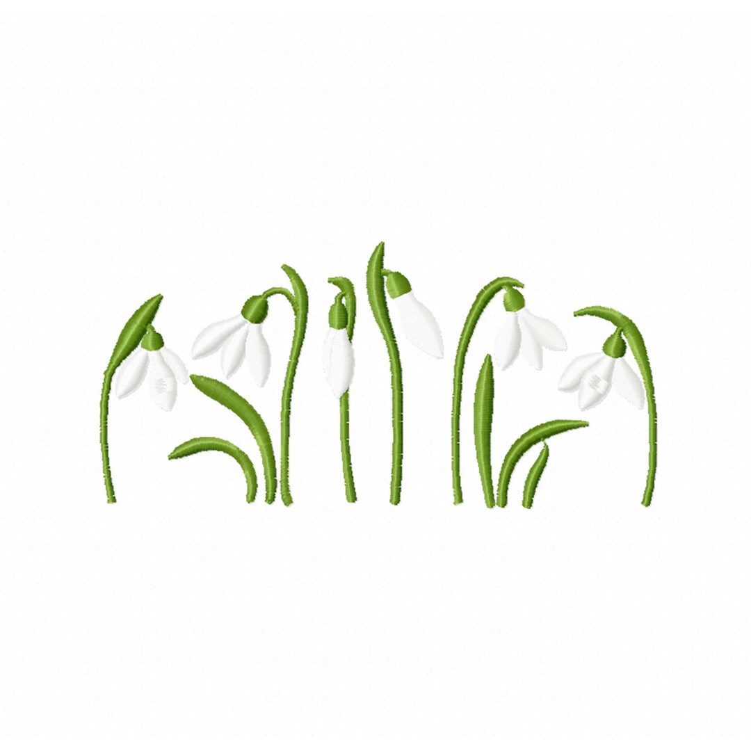 Snowdrop Machine Embroidery Designs, Flower Embroidery Design ...