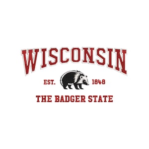 Wisconsin Varcity Machine Embroidery Designs, Badger State, Embroidery ...