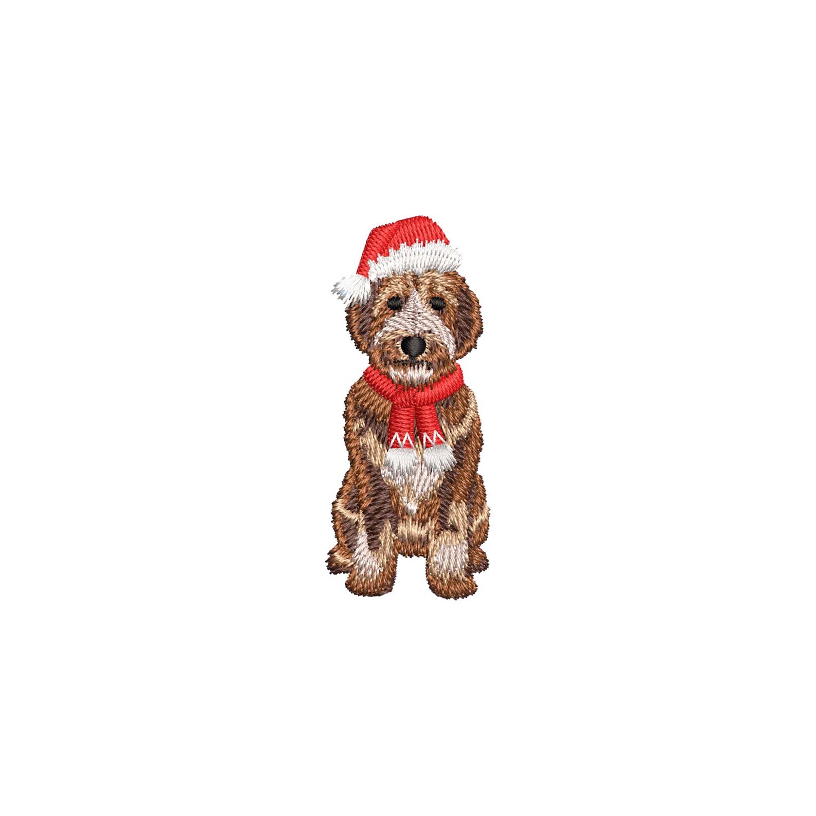 Labradoodle Christmas Machine Embroidery Design, Dog Lover Embroidery ...
