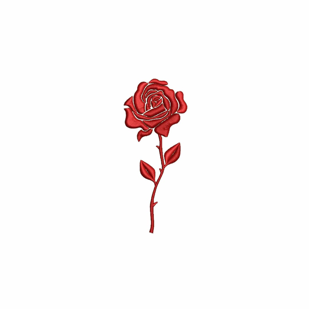 Red Rose Embroidery Design, Flower Embroidery Design, Floral Embroidery ...