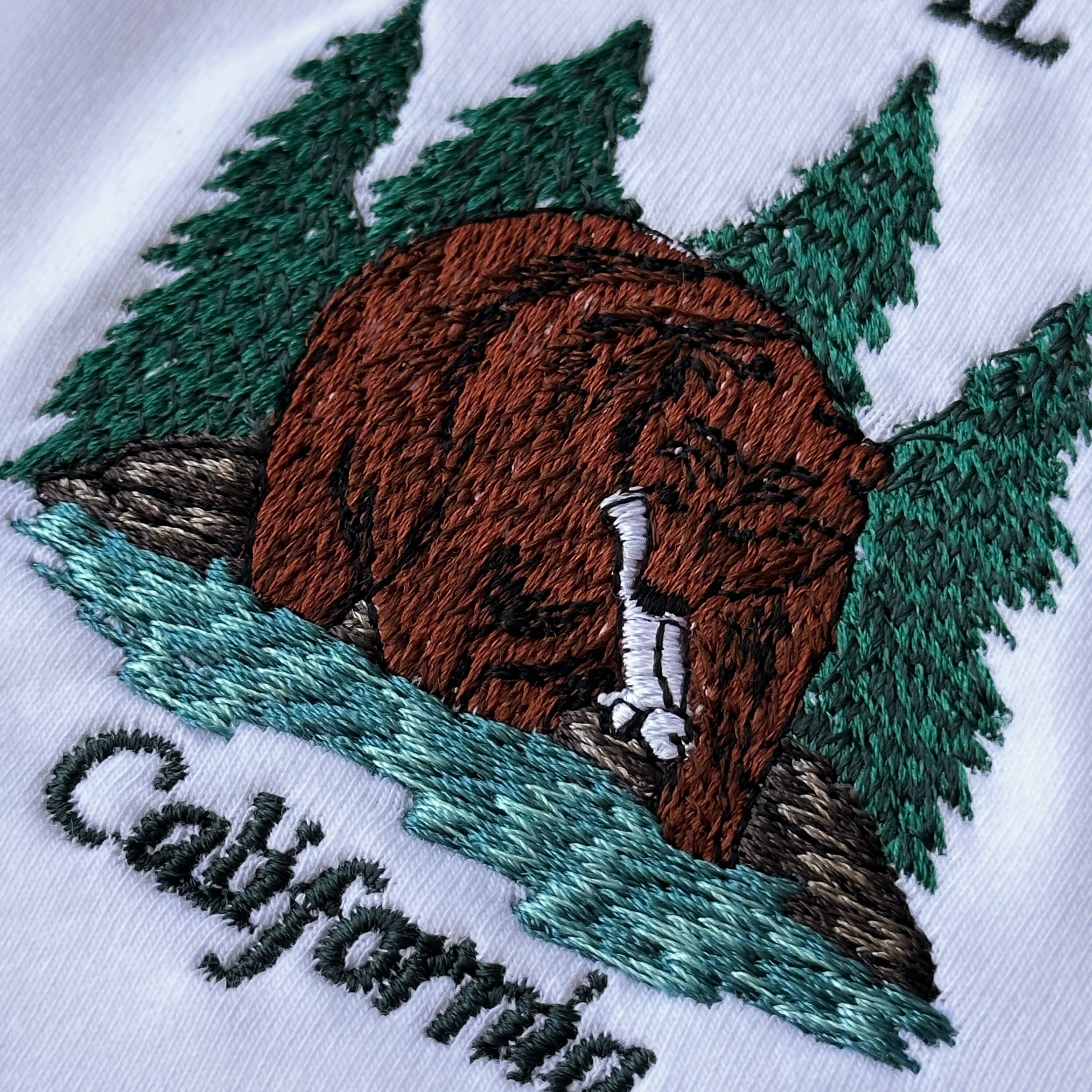 Yosemite National Park Embroidery Design: California Bear (digital ...