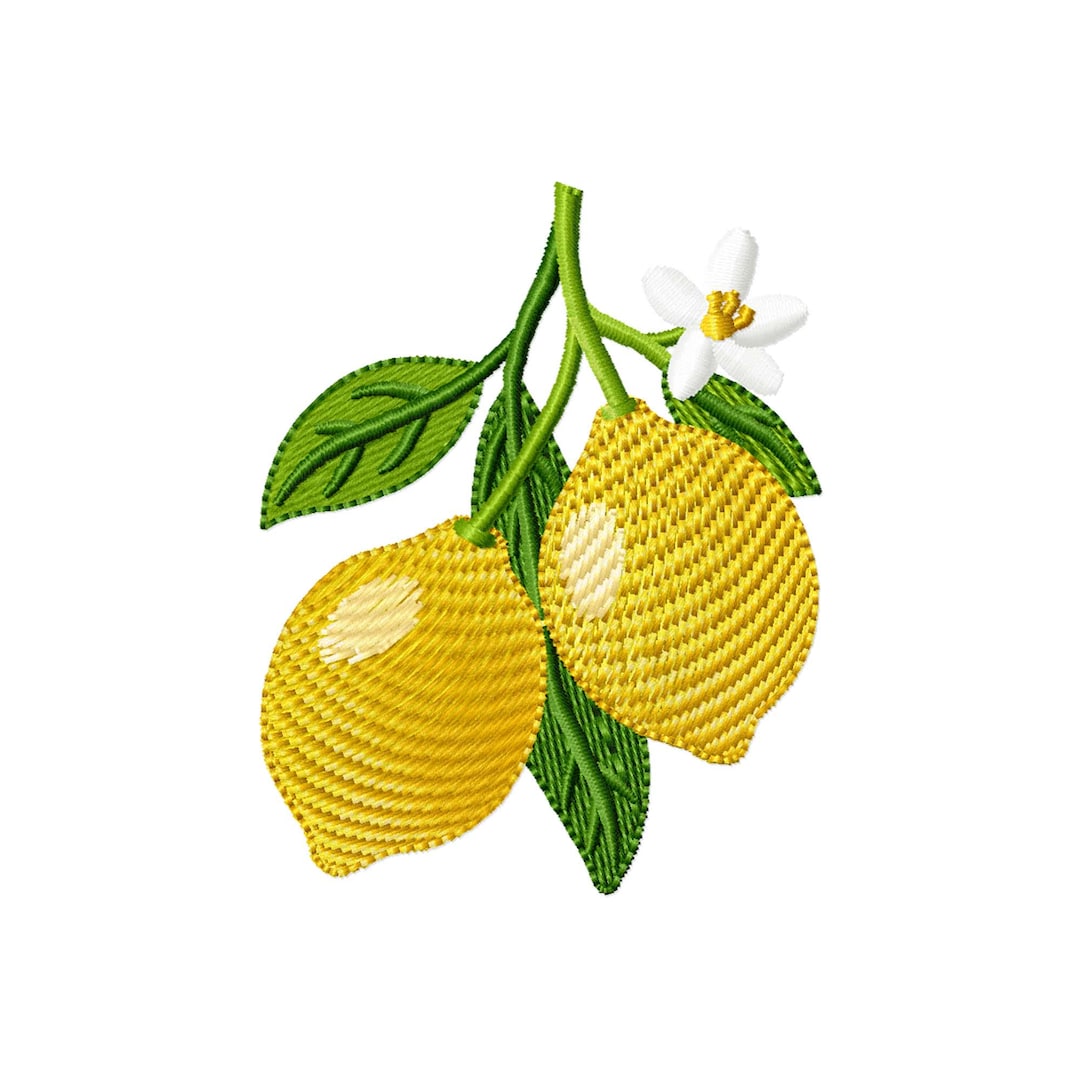 Mini Lemon Embroidery Design, Flower Embroidery Design, Machine ...