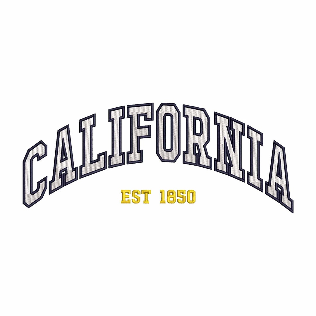 California Varsity Logo Embroidery Design (digital Download) - Etsy