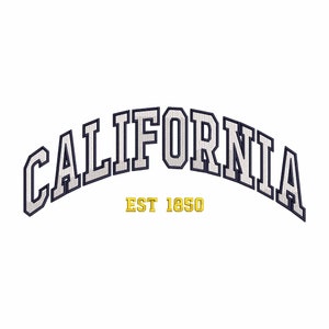 California Machine Embroidery Design - Etsy