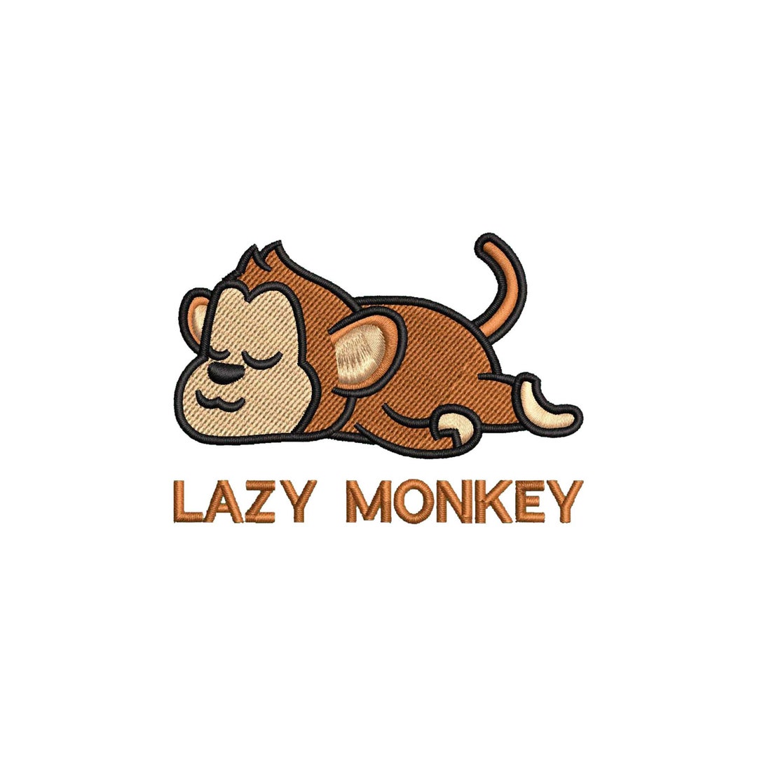 Sleeping Monkey Machine Embroidery Designs, Baby Embroidery Designs ...
