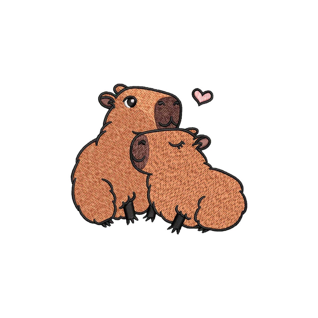 Lovely Capybara Embroidery Design, Animals Machine Embroidery Designs ...