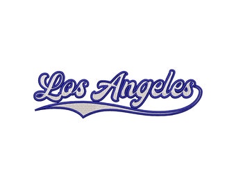 LA Los Angeles Single Stitch Machine Embroidery Design Files Instant ...