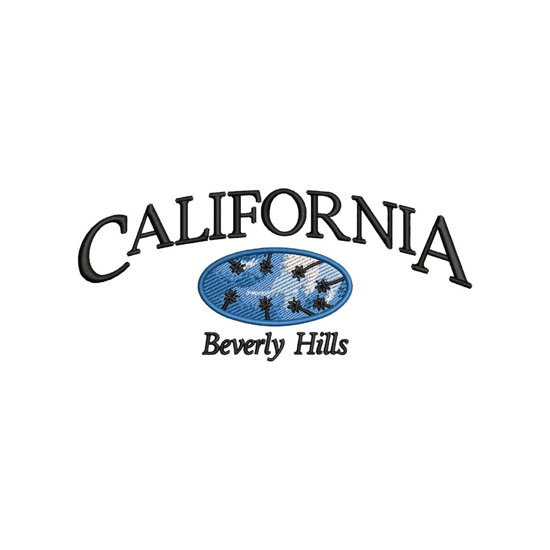California Beverly Hills Logo Machine Embroidery Design - Etsy