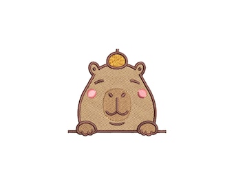 Capybara Embroidery Design Mini Capybara, Digital File for Embroidery ...