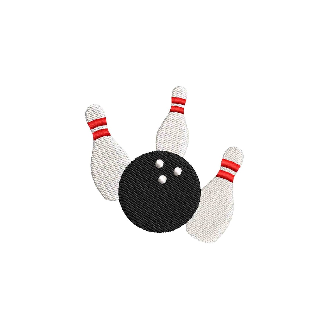 Bowling Ball Embroidery Design: Sports Game Pattern (digital Download ...