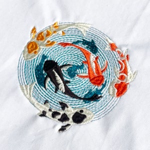 Koi Fish Machine Embroidery Designs, Japanese Art, Embroidery Pattern ...