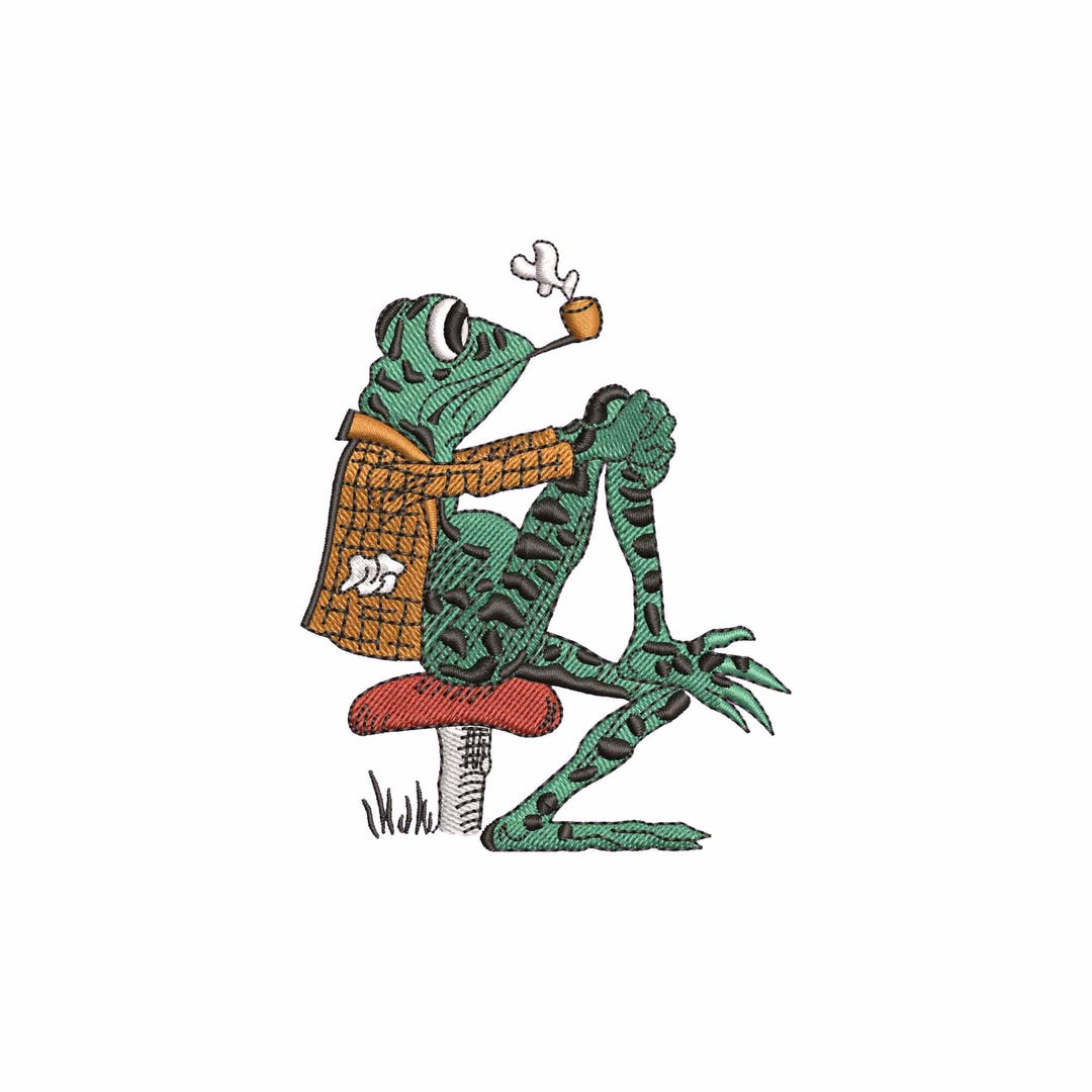 Mushroom Toad Machine Embroidery Designs, Frog Embroidery Design ...