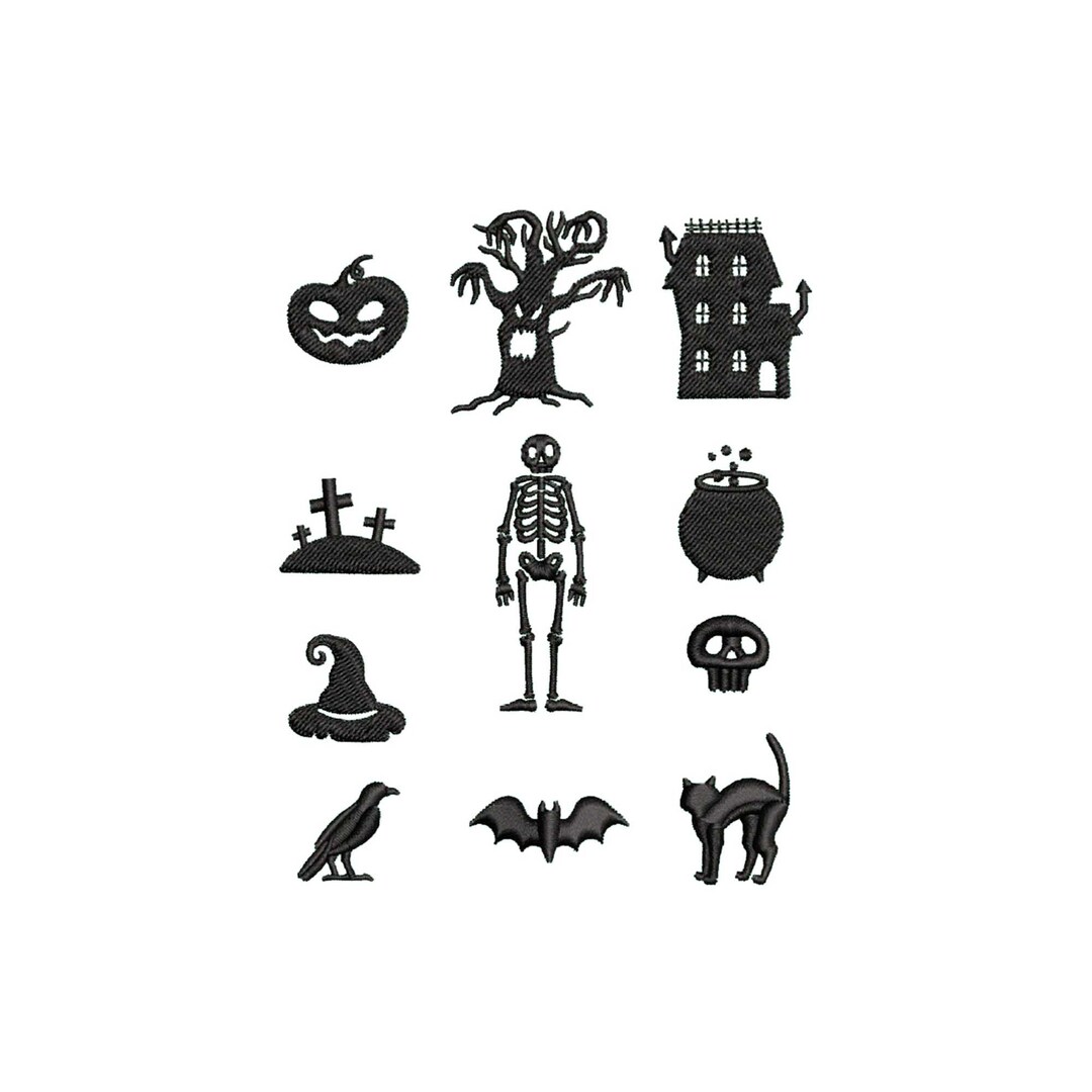 Halloween Embroidery Bundle, Halloween Embroidery Designs, Halloween ...