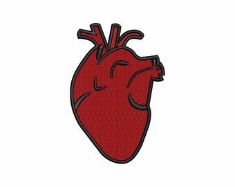 Anatomical Heart Embroidery Design, OFF Switch, Dark (pes Dst Jef) - Etsy