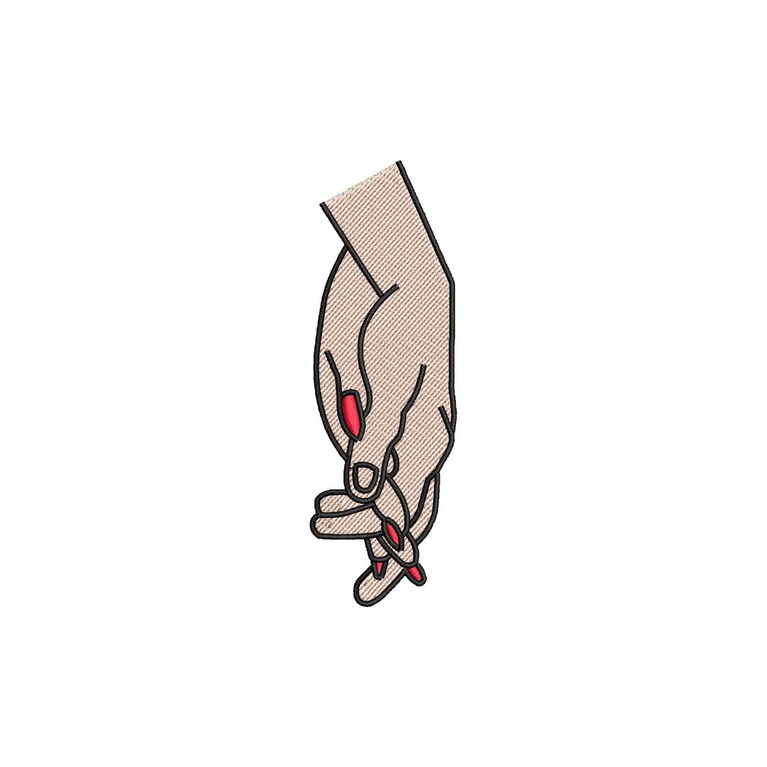 Lovers Hands Machine Embroidery Designs, Valentine Embroidery, Love ...