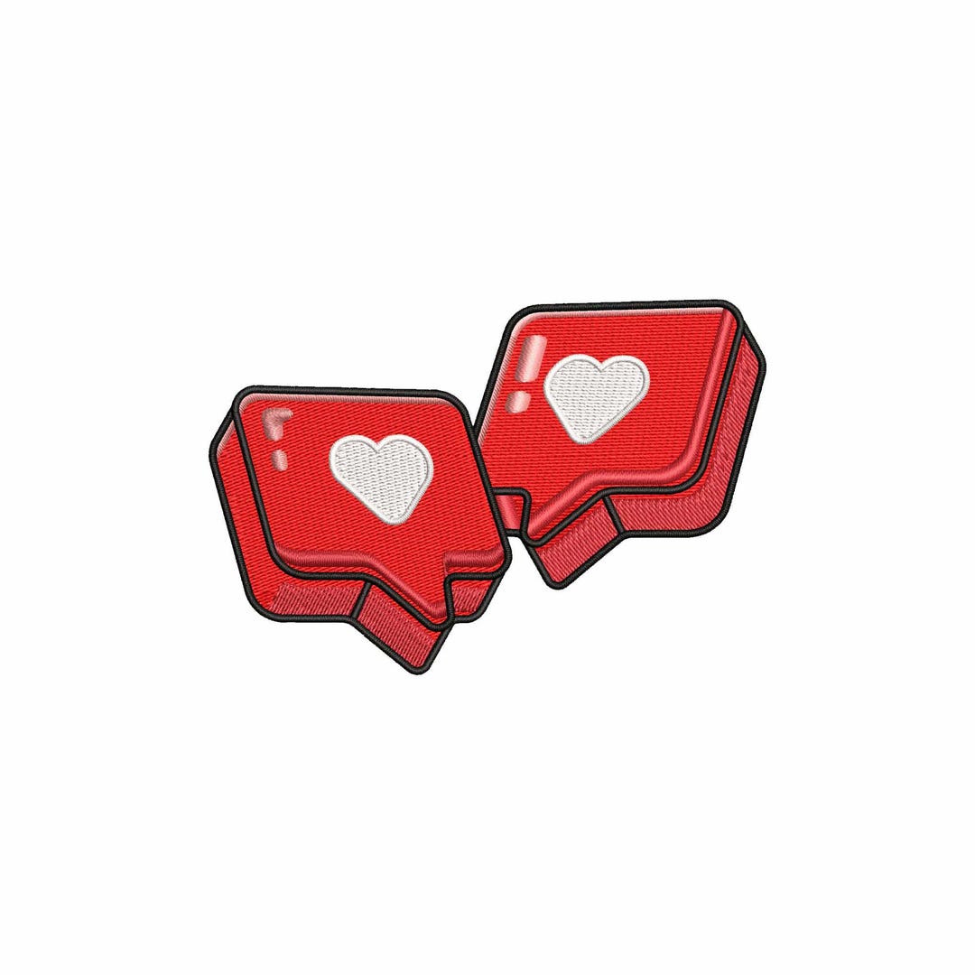 Mini Social Media Icon Embroidery Design, Like Icon Machine Embroidery ...
