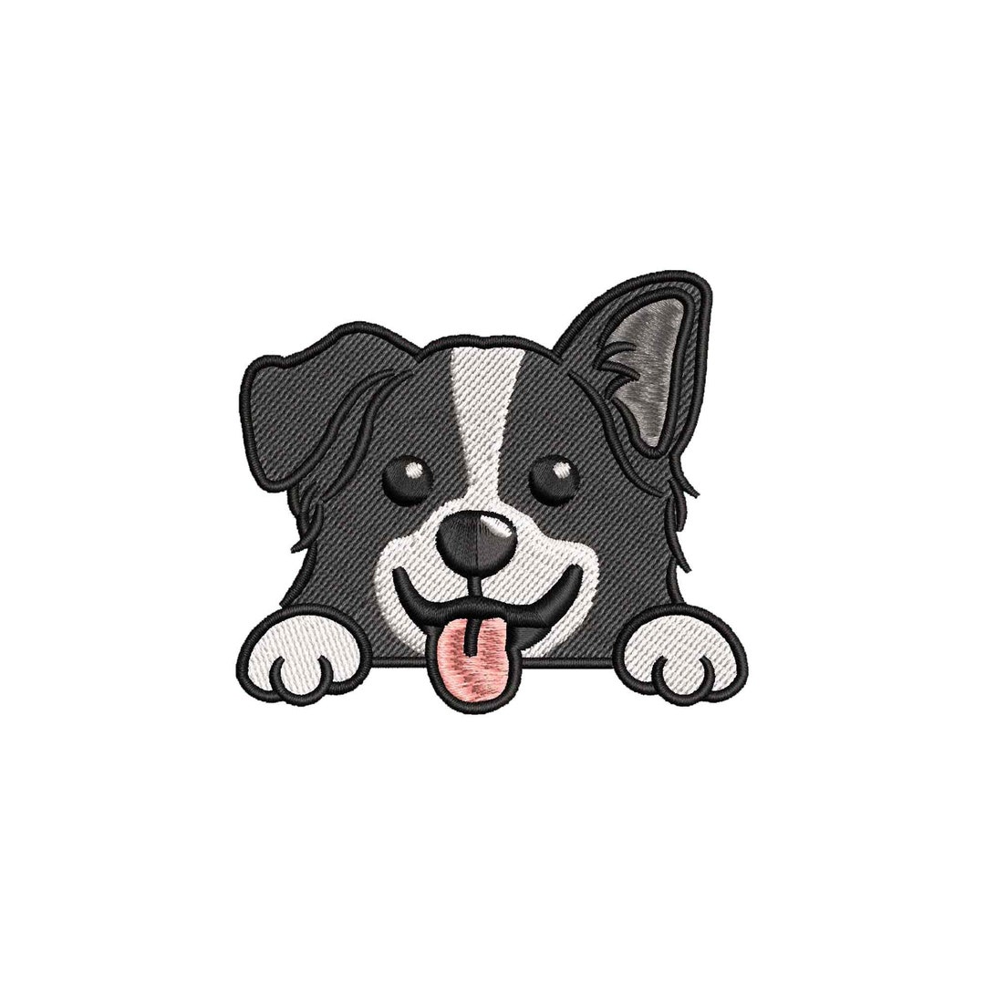 Border Collie Embroidery Design, Dog Embroidery Design, Animal ...