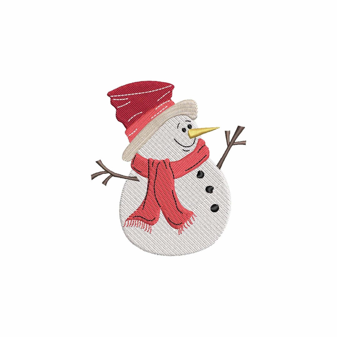 Snowman Embroidery Design, Christmas Machine Embroidery Design, Winter ...