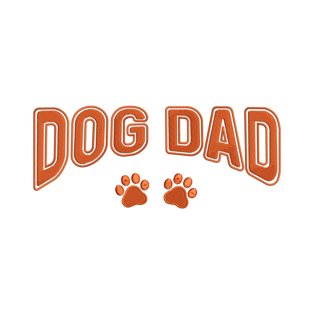 Varsity Dog Dad Embroidery Design, Animal Embroidery Design, Pet ...
