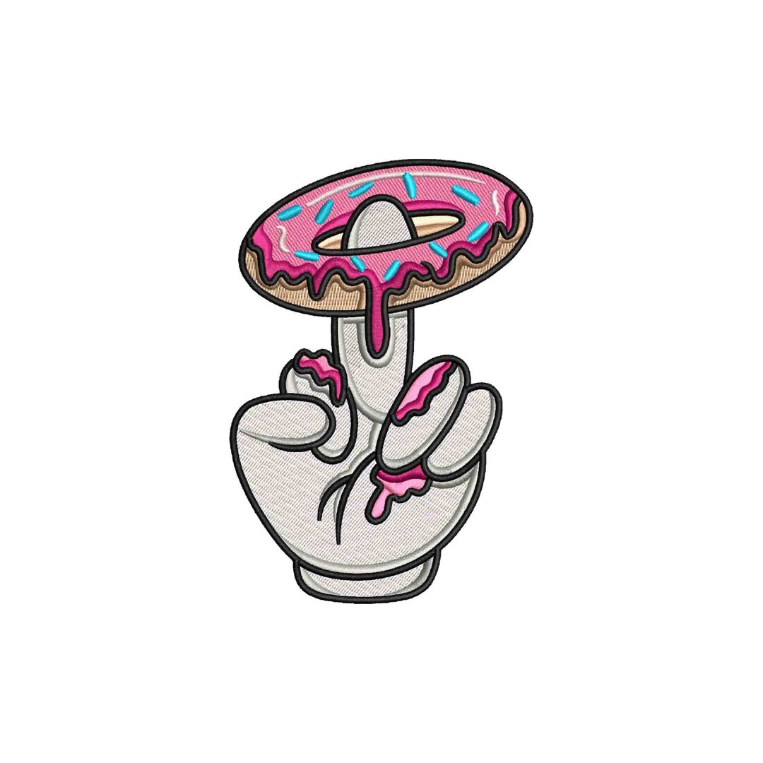Middle Finger With Donut Embroidery Design, Food, Candy, Embroidery ...