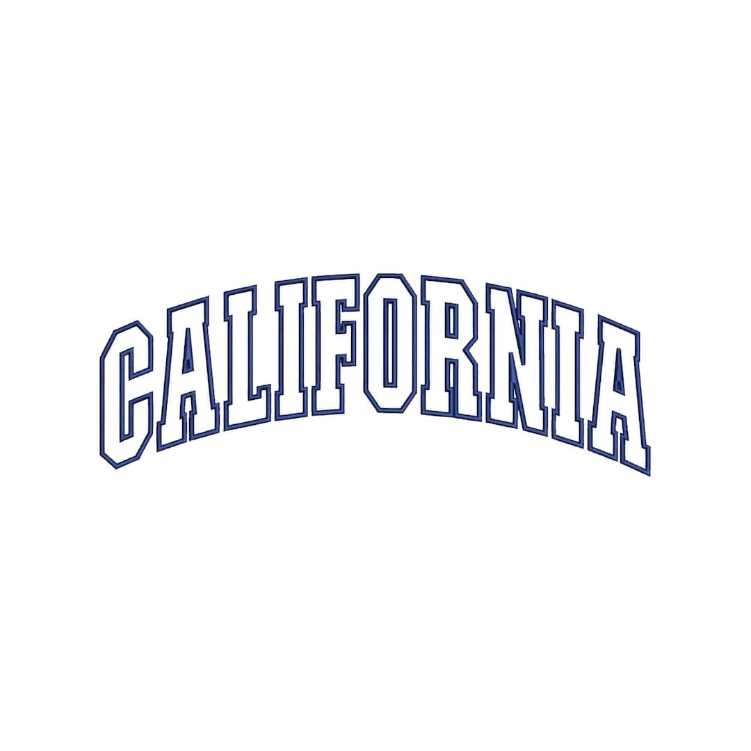 California Machine Embroidery Design: State Souvenir (digital Download ...
