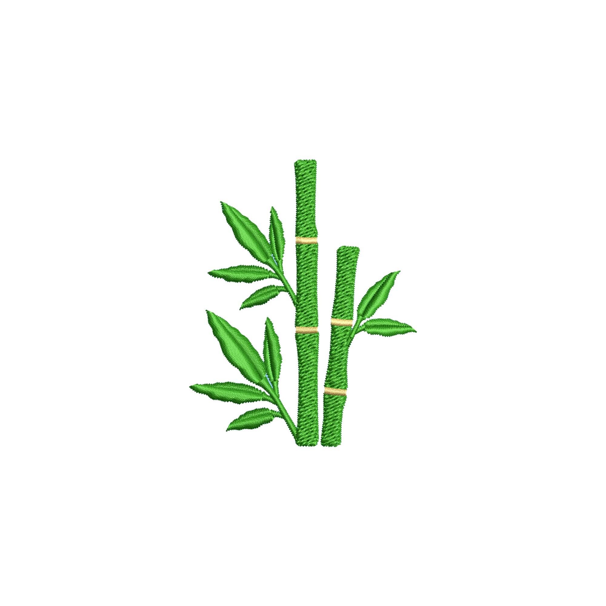 Mini Bamboo Embroidery Design, Japanese Bamboo Branch, Machine ...