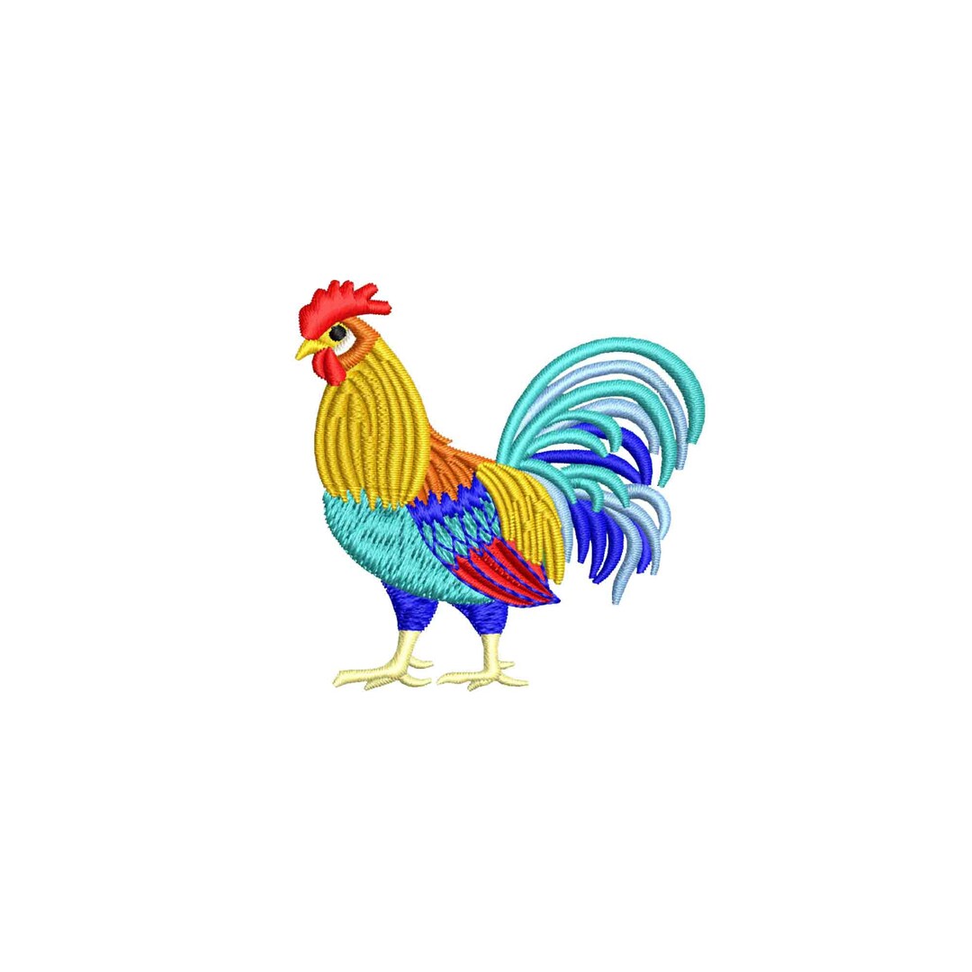 Mini Rooster Embroidery Design - Etsy