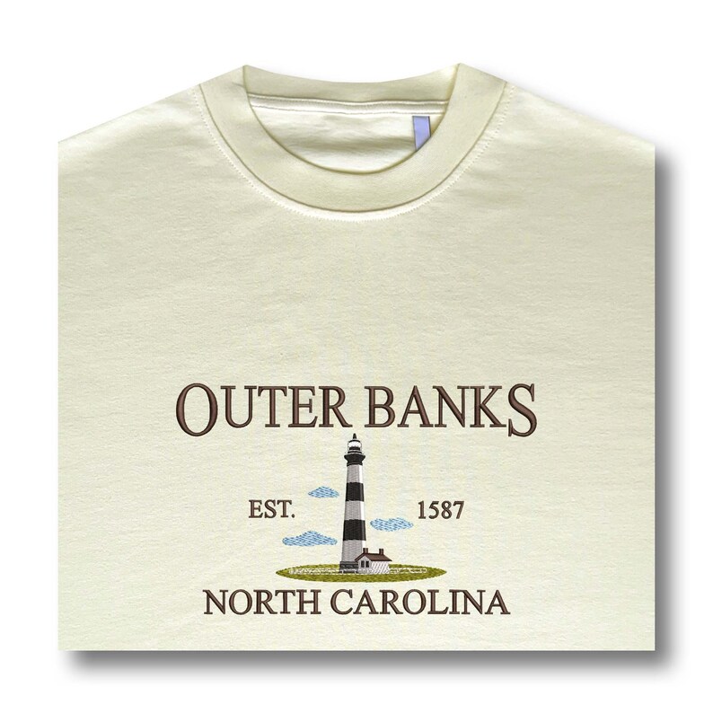 Outer Banks Bodie Island Lighthouse Machine Embroidery Designs (digital ...