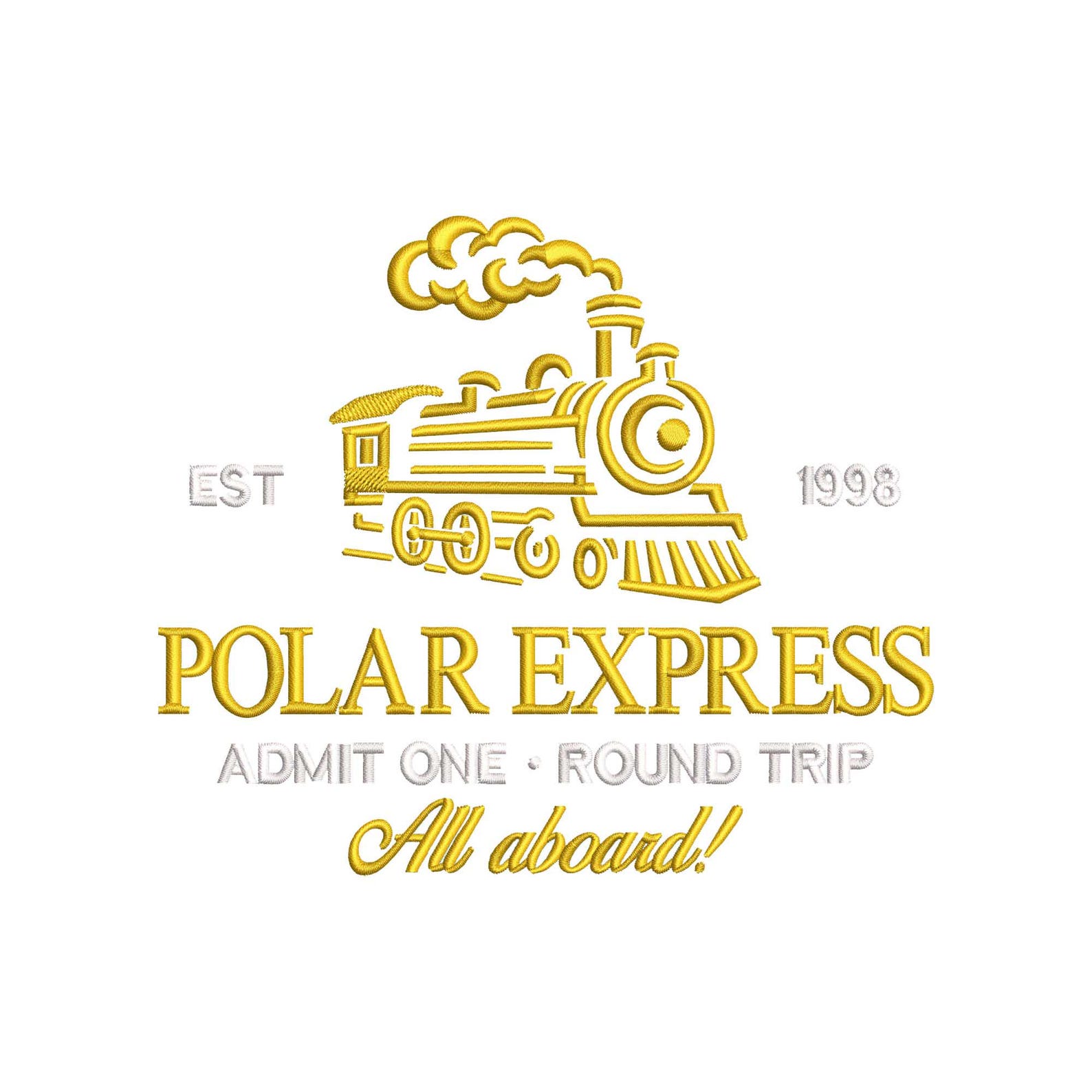 Polar Express Embroidery Design, Christmas Machine Embroidery Design ...