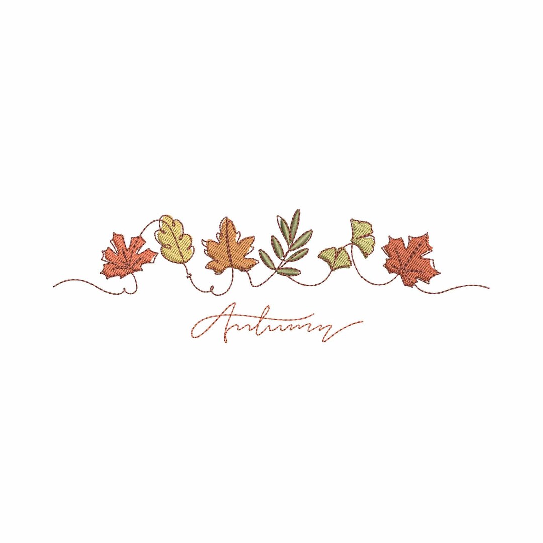 Fall Leaves Machine Embroidery Design - Etsy