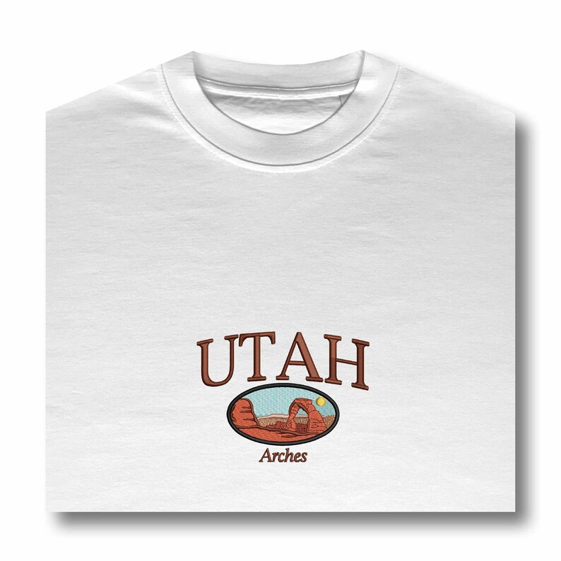 Utah Embroidery Design, Arches National Park Embroidery Files, USA ...