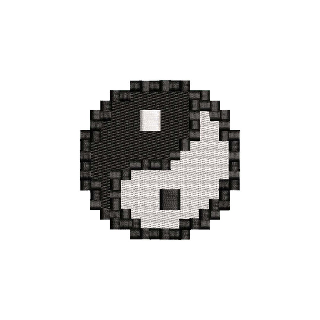 Mini Yin Yang Embroidery Design, Pixel Art Embroidery Files, Machine ...