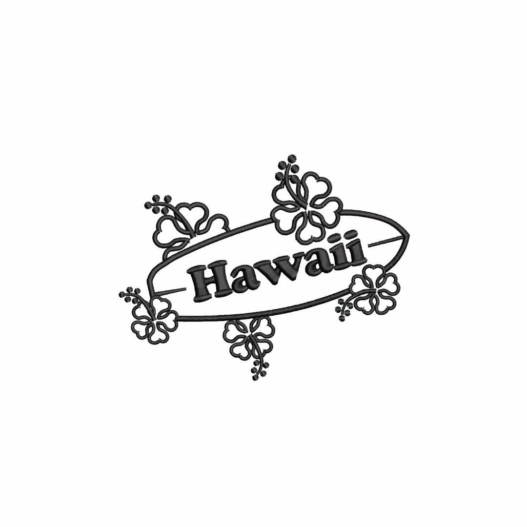 Hawaii Embroidery Design Hibiscus - Etsy