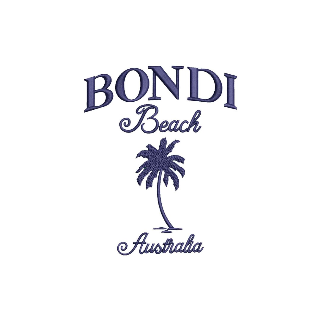 Palm Tree Embroidery Design, Bondi Beach Australia, Machine Embroidery ...