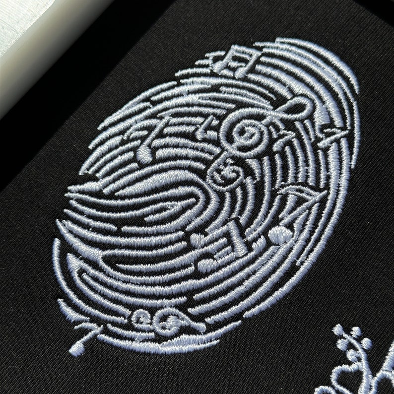 Music Fingerprint Embroidery Design: Treble Clef, Musical Notes ...