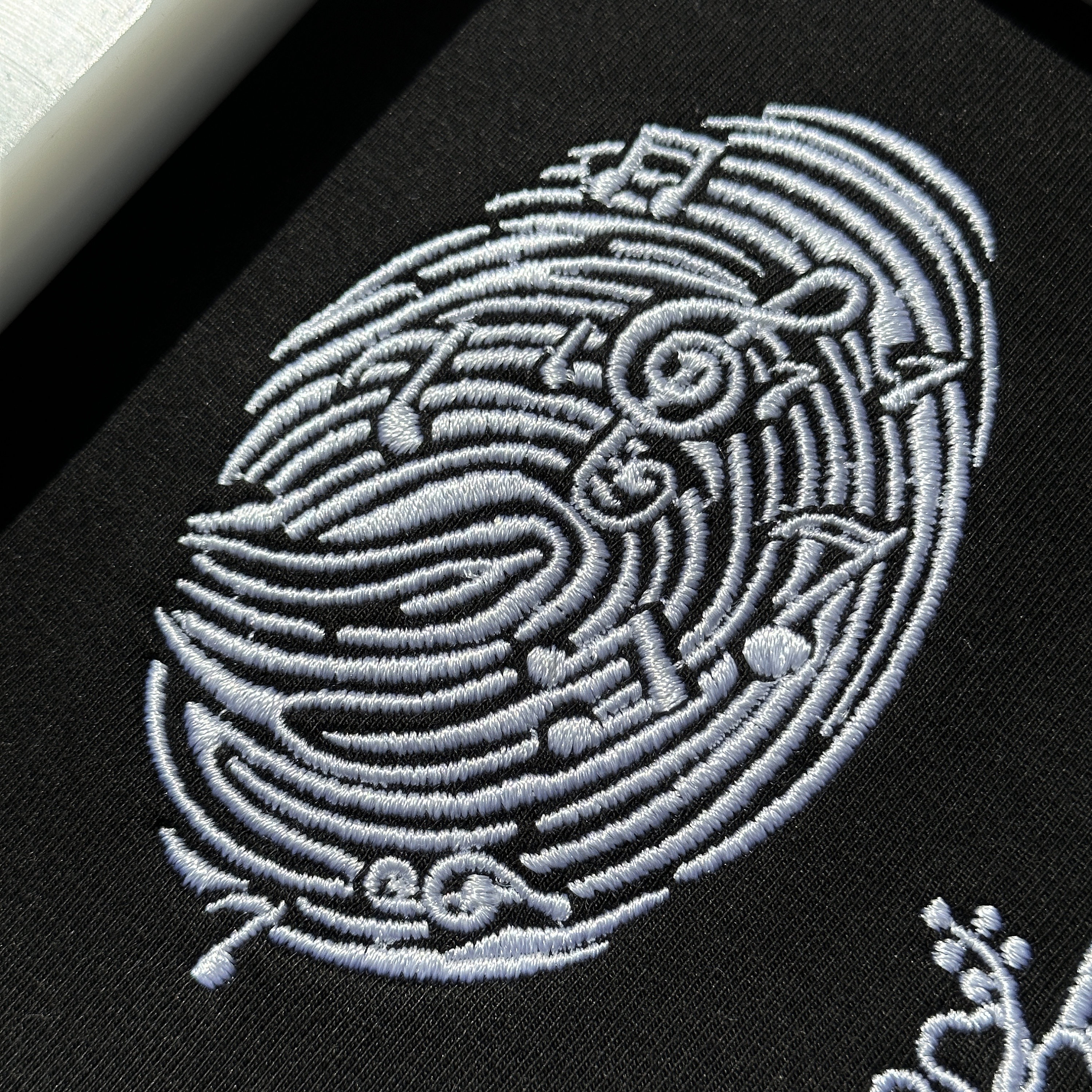 Music Fingerprint Embroidery Design: Treble Clef, Musical Notes ...