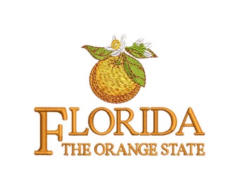 Florida Machine Embroidery Design, Florida Embroidery, State Embroidery ...
